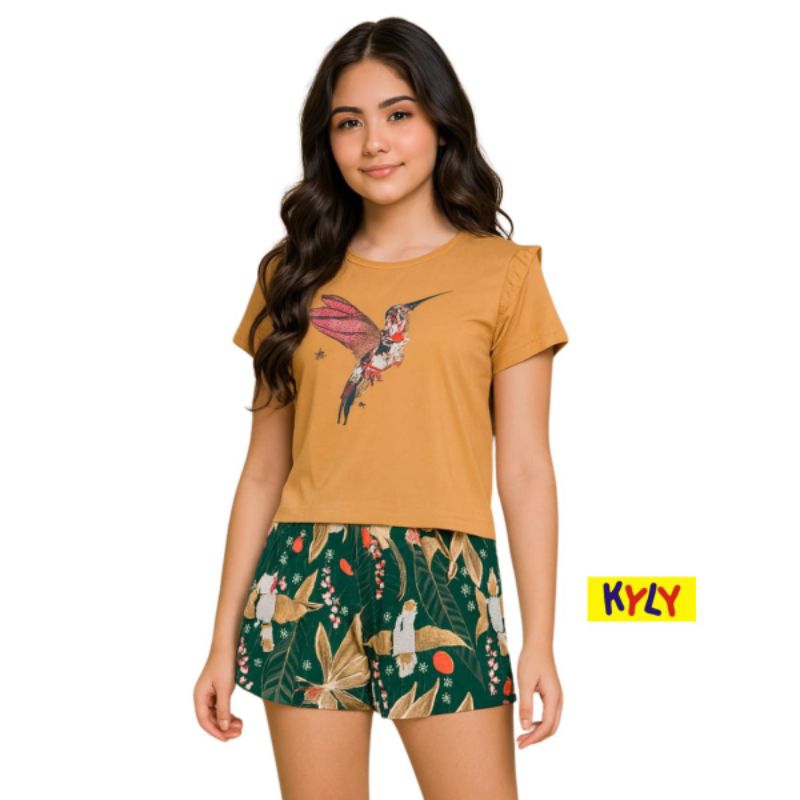 Conjunto Verão Infantil Menina Kyly 6 ao 12 1001040 | Shopee Brasil