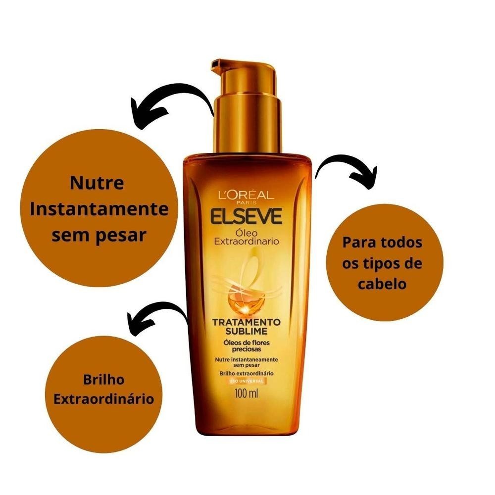 Óleo Elseve Loreal Paris Extraordinário 100ml Tratamento Reconstrutor ...