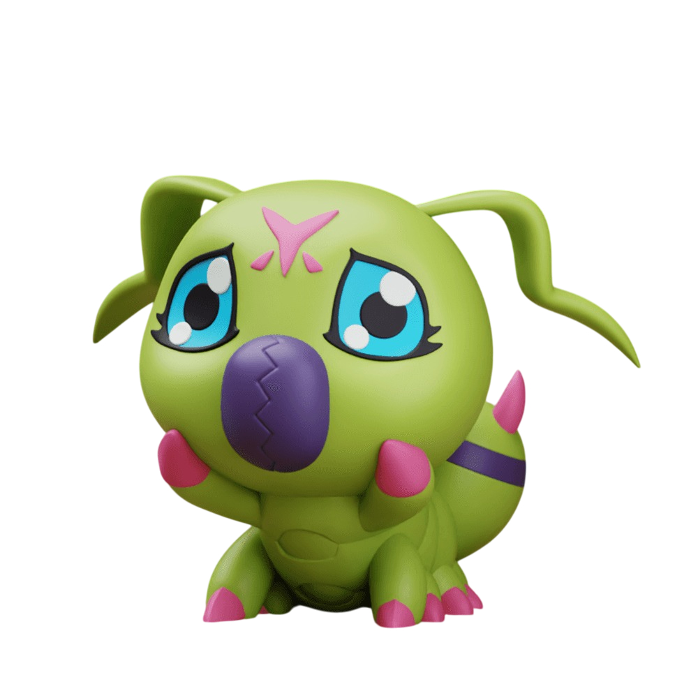 Wormmon Chibi Digimon Figura Colecionavél | Shopee Brasil