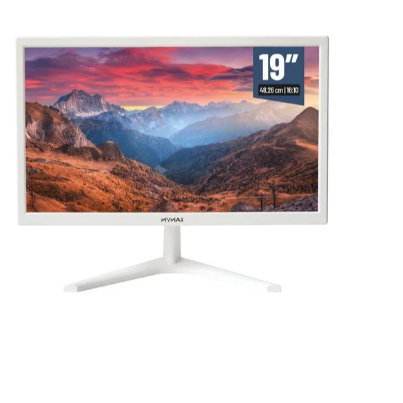 Monitor 19' Hd Led, 60hz, Hdmi, Vga, 3.6ms Branco - Mymax | Shopee Brasil