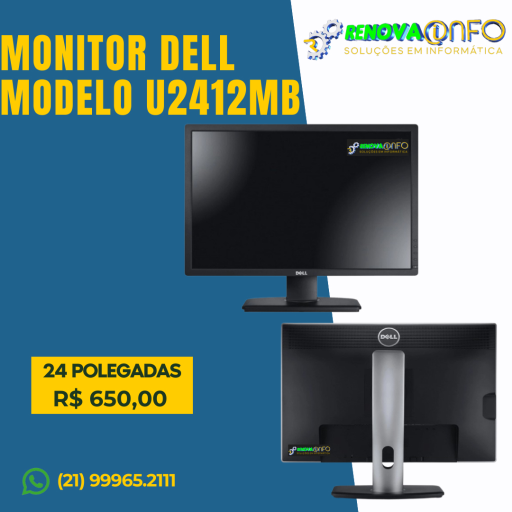 MONITOR DELL 24 POLEGADAS U2412Mb - WIDESCREEN | Shopee Brasil
