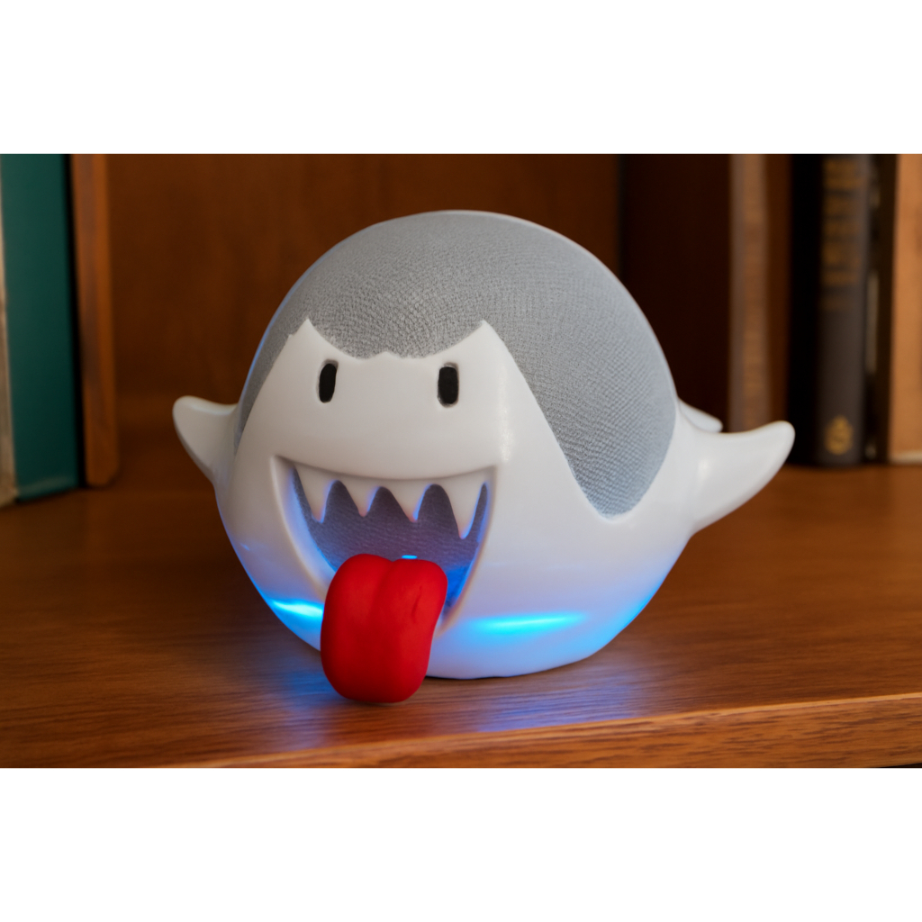 Suporte Alexa Echo Gen 4 - Design Boo Super Mario | Organize com Estilo ...