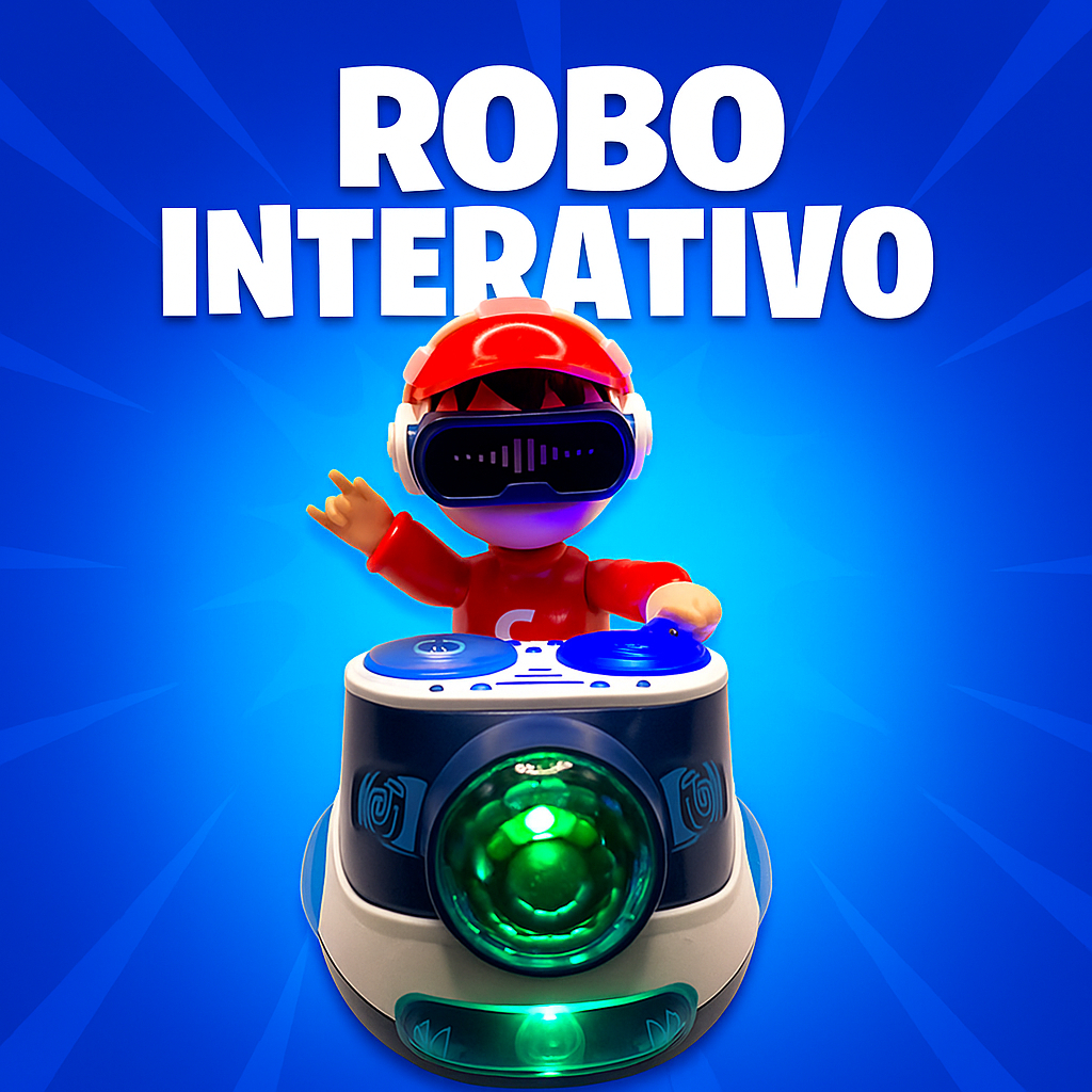 Robô DJ Musical Dançante Com Luzes Brinquedo Educativo Envio Imediato ...