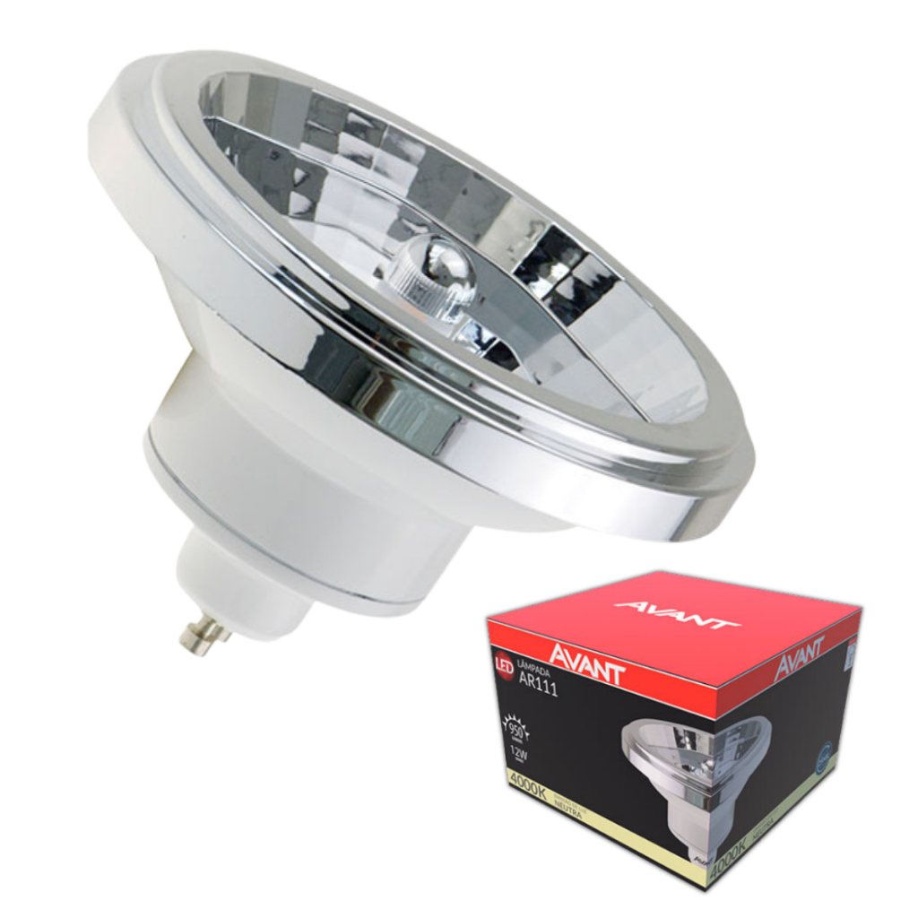 Kit 10 Lâmpada Ar111 Led 12w Gu10 4000k Branco Neutro Avant | Shopee Brasil