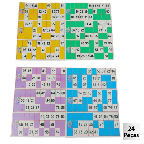 Bingo 24 Cartelas de Bingo | Shopee Brasil