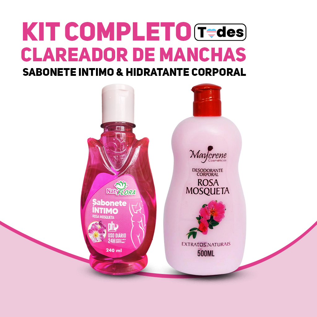Kit Sabonete Intimo rosa mosqueta 240ml + Desodorante corporal Rosa ...