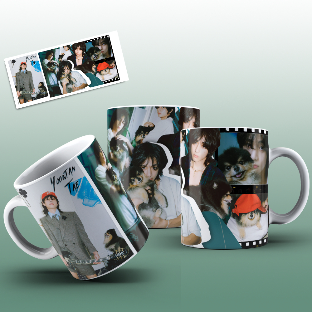 Caneca Kim Taehyung / Yoontan modelo colagem | Shopee Brasil
