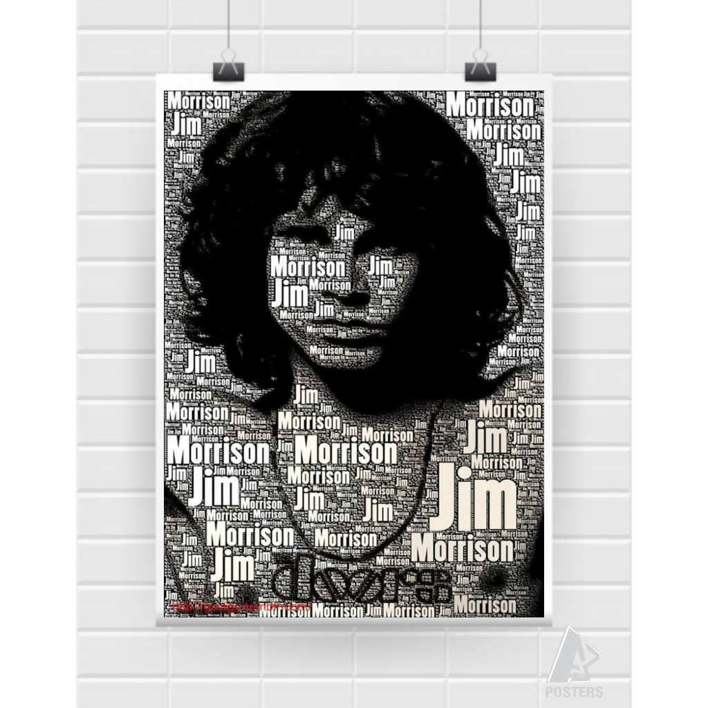 Poster Jim Morrison Banda Doors Rock Decoração A4 (21cm x 30cm ...