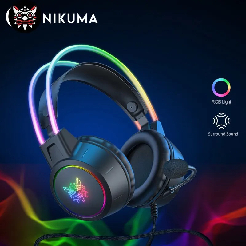 Fone Onikuma X15 Pro RGB Original Fone Gamer Preto ou Rosa Com Kit ...