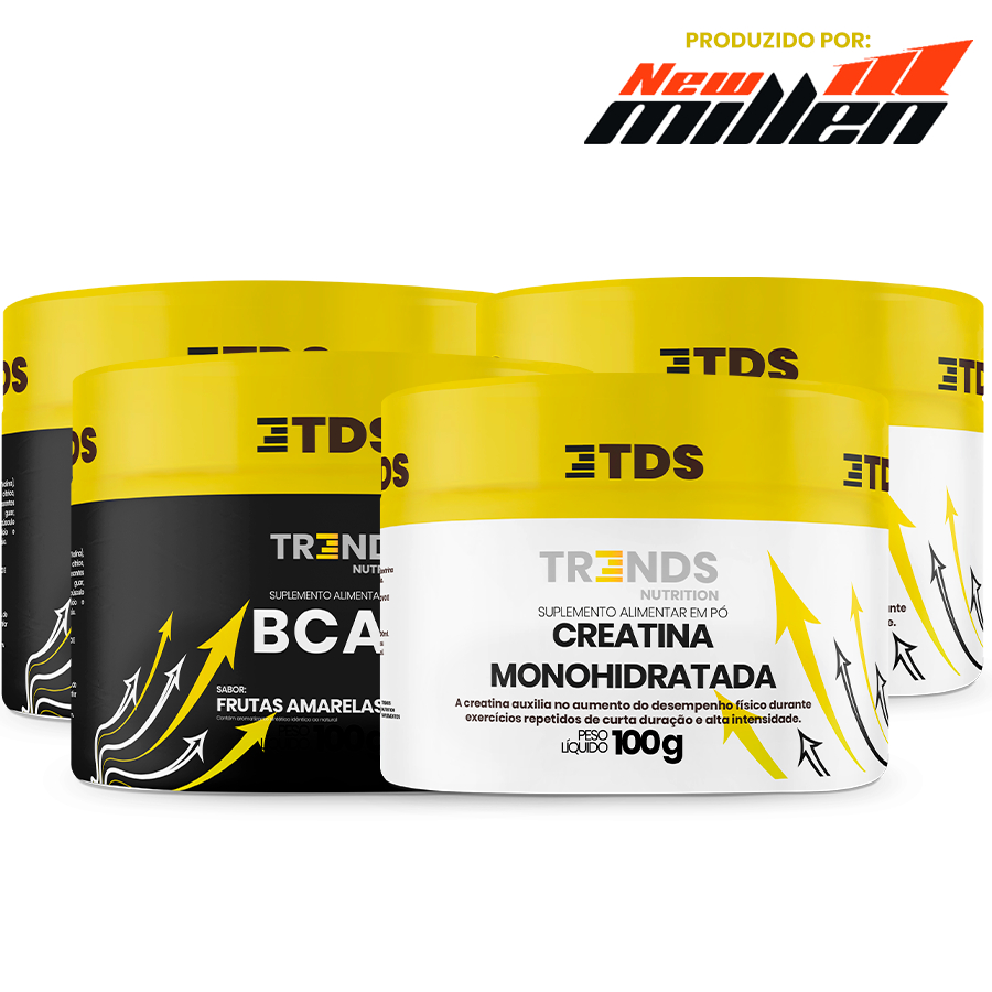 Kit 2x Creatina 100g + 2x Bcaa 100g | Shopee Brasil