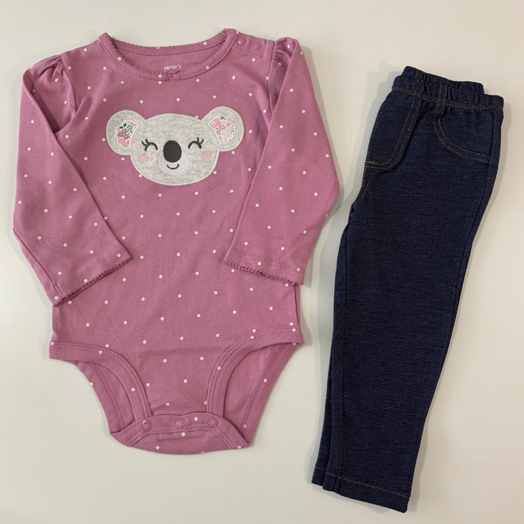 Conjunto Koala Poá lilás - C@rters (18 meses) | Shopee Brasil