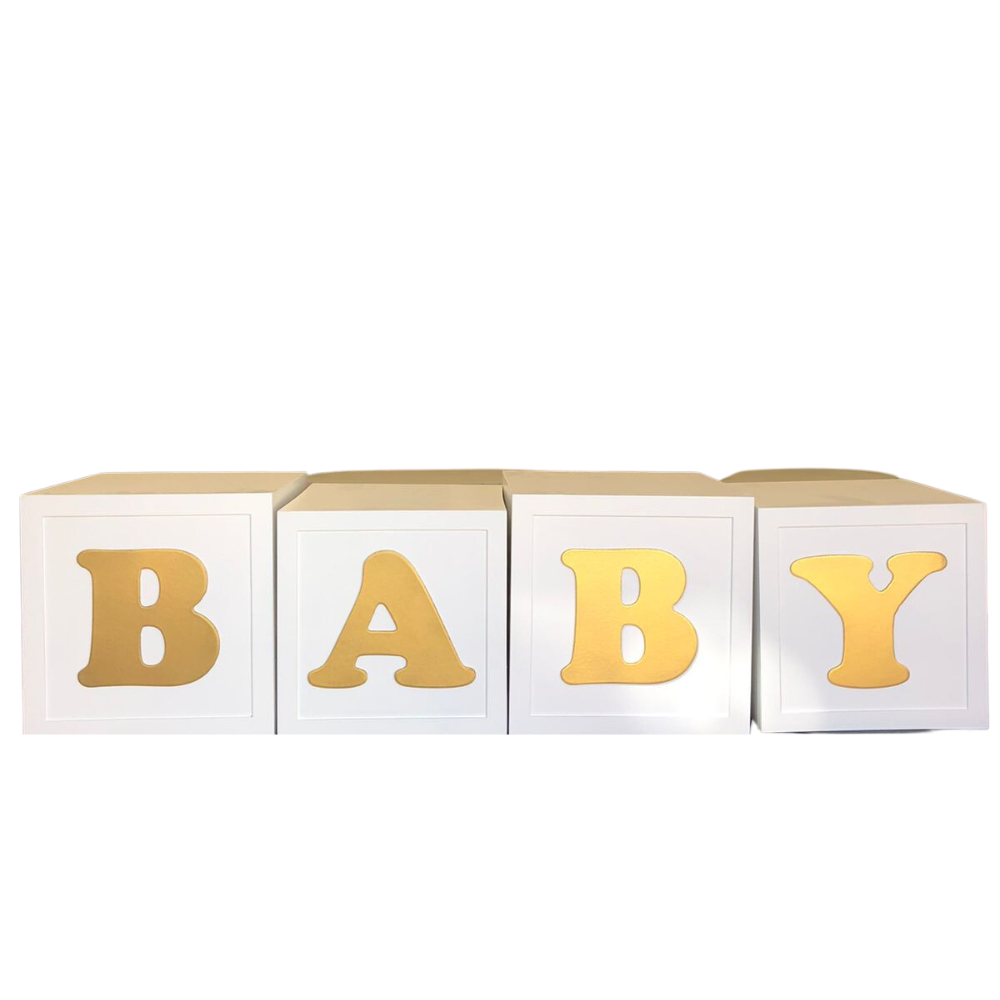 CUBO BABY 30X30 LETRA DOURADA | Shopee Brasil