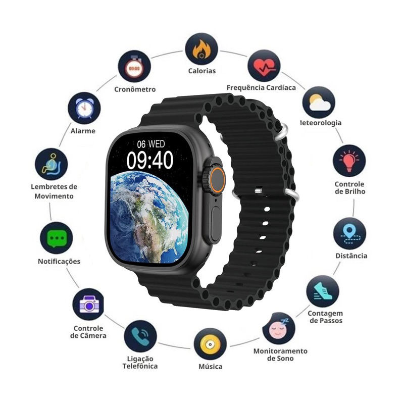 Smartwacht W68 Ultra | Shopee Brasil