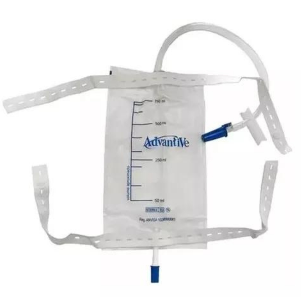 Kit com 2 Bolsas Coletoras Móvel de Urina Sistema Fechado para Pernas ...