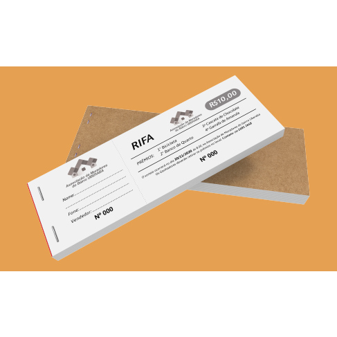 Bloco de rifa personalizados / 5 blocos com 20 números | Shopee Brasil