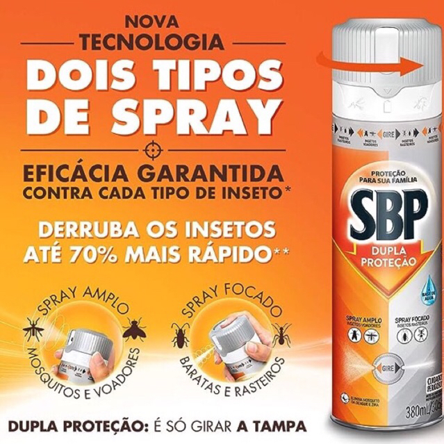 Multi Inseticida Aerosol SBP Dupla Ação 380ml | Shopee Brasil