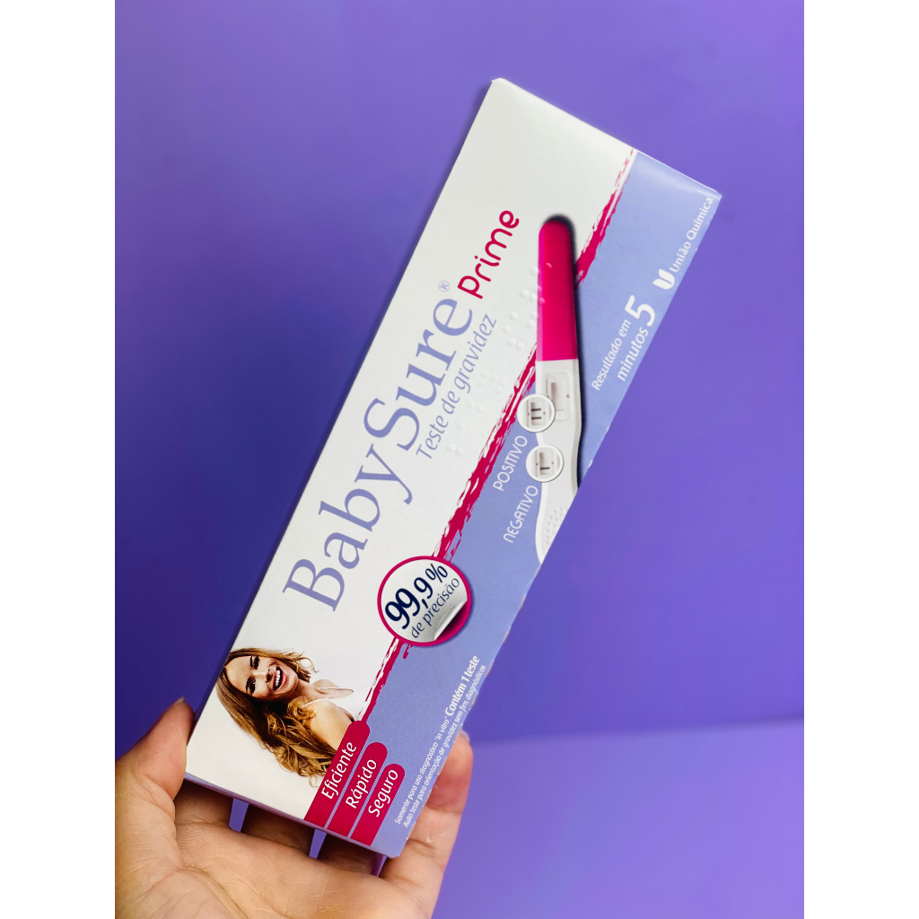 Teste De Gravidez Baby Sure Contém 1 Teste 99,9% De Precisão Rápido e ...