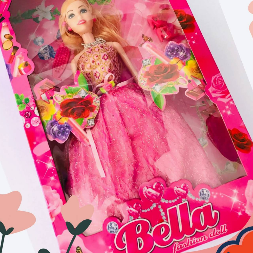 Boneca bella boneca princesa brinquedo educativo vem com acessório menina brinquedos | Shopee Brasil