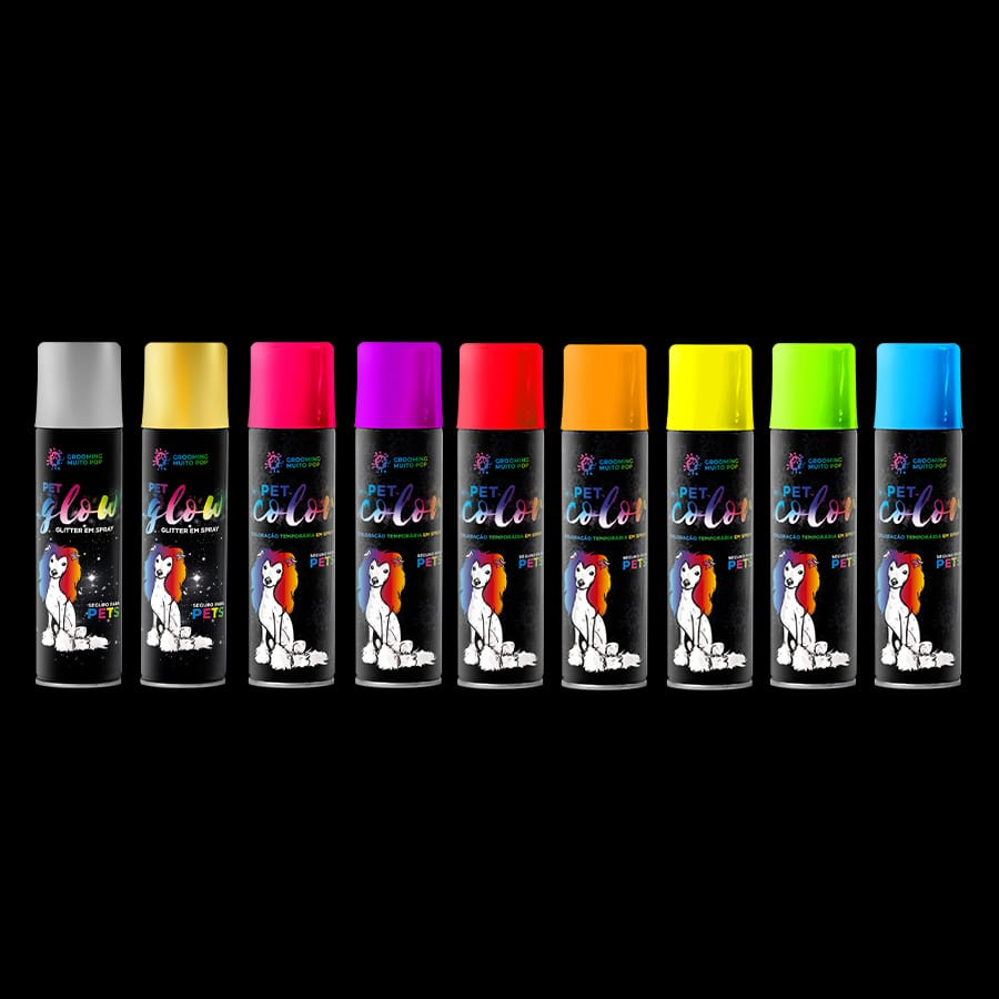Spray para Colorir Cachorro / pet- Unidade- Grooming Muito Pop | Shopee ...