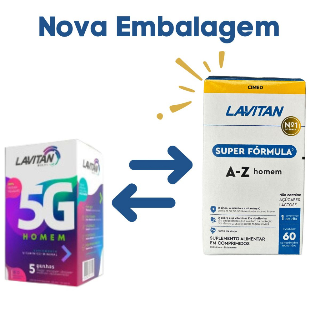 Lavitan 5g Imunidade Multi Homem 60 Comprimidos | Shopee Brasil