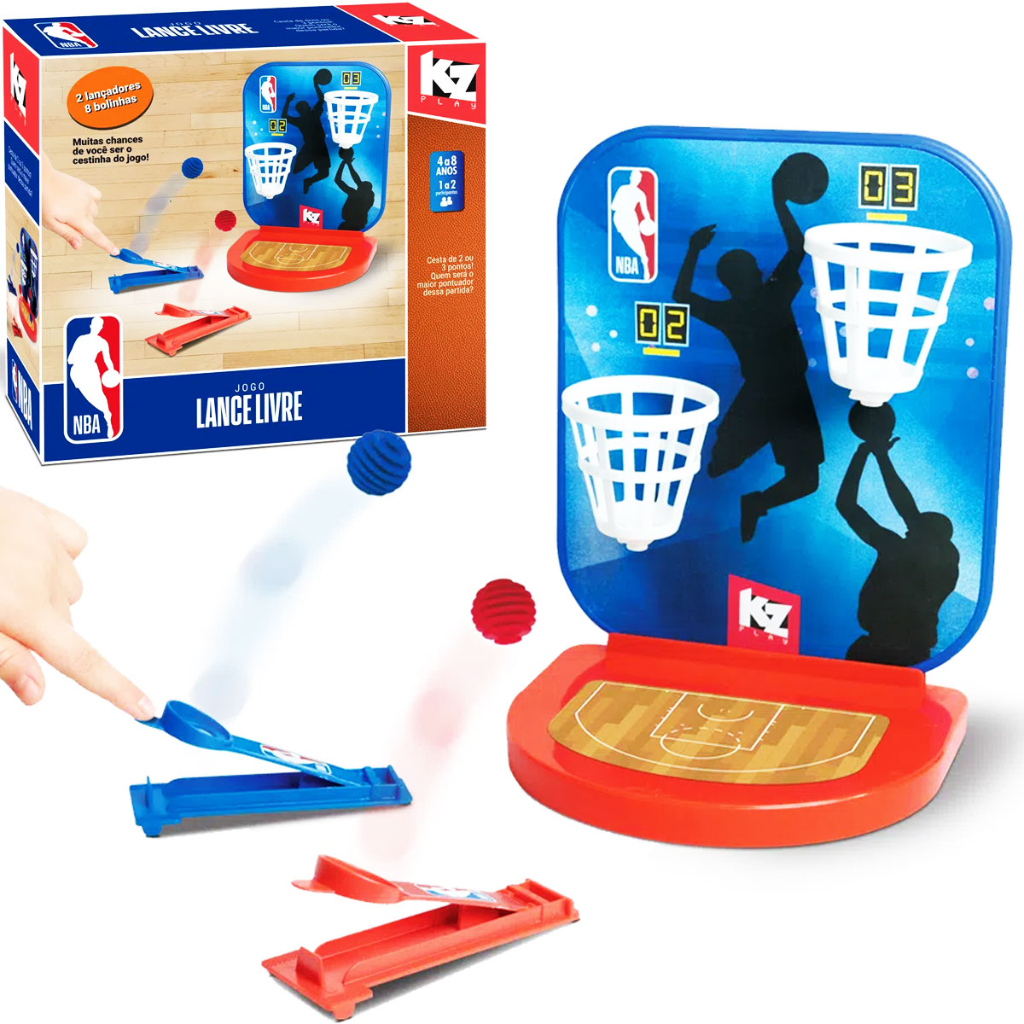 Jogo Lance Livre Nba Basketball Basquete Duplo - Elka | Shopee Brasil