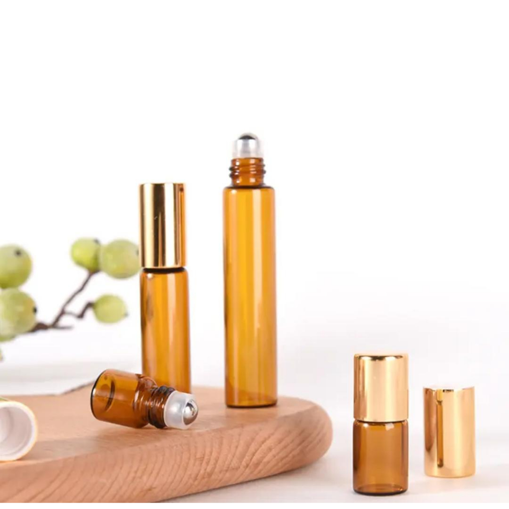 Vidro rollon, 10/5 ml Roll On - Kit C/10/25/50 / oleo essencial / amostra / vidro | Shopee Brasil