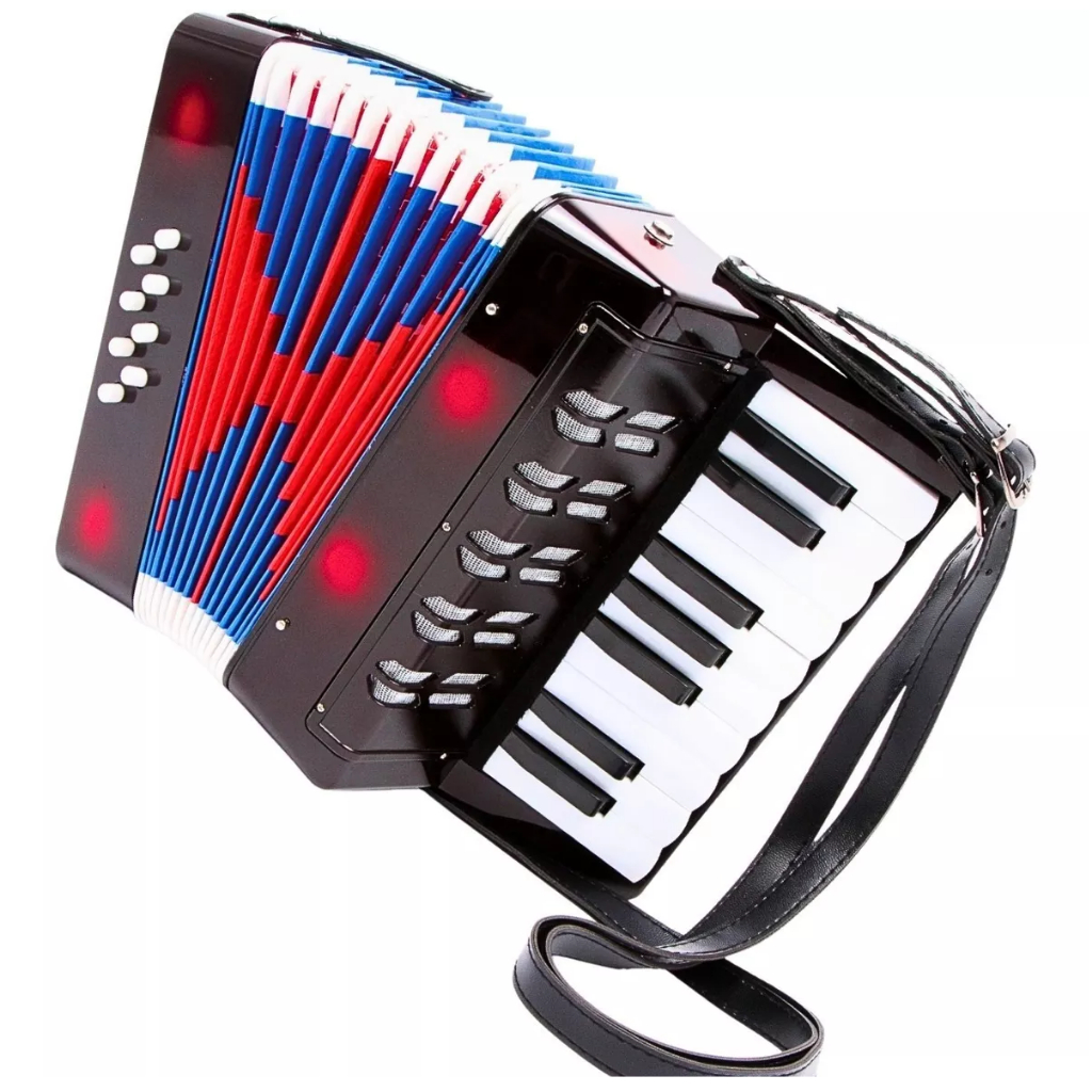 Sanfona Acordeon instrumento musical infantil aprendizagem | Shopee Brasil
