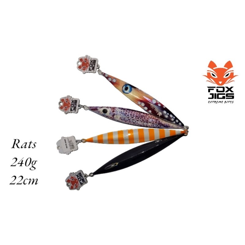 Isca artificial FOX JIGS RATS 240G 22CM - SLOW PITCH JIGGING - Desconto ...
