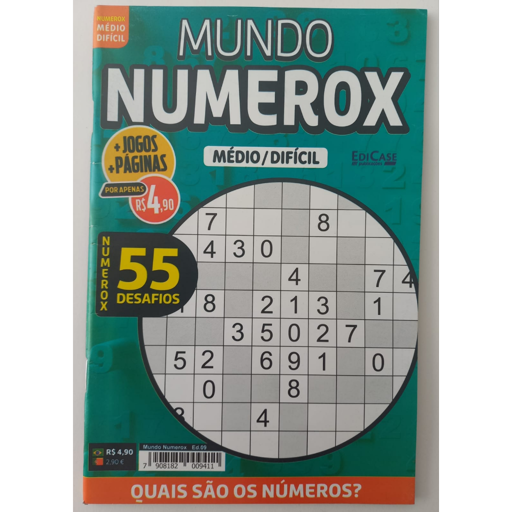 Livro Passatempo 68pgs NUMEROX NUMERIX NUMEROS 68 Páginas Jogos NUMERIX ...