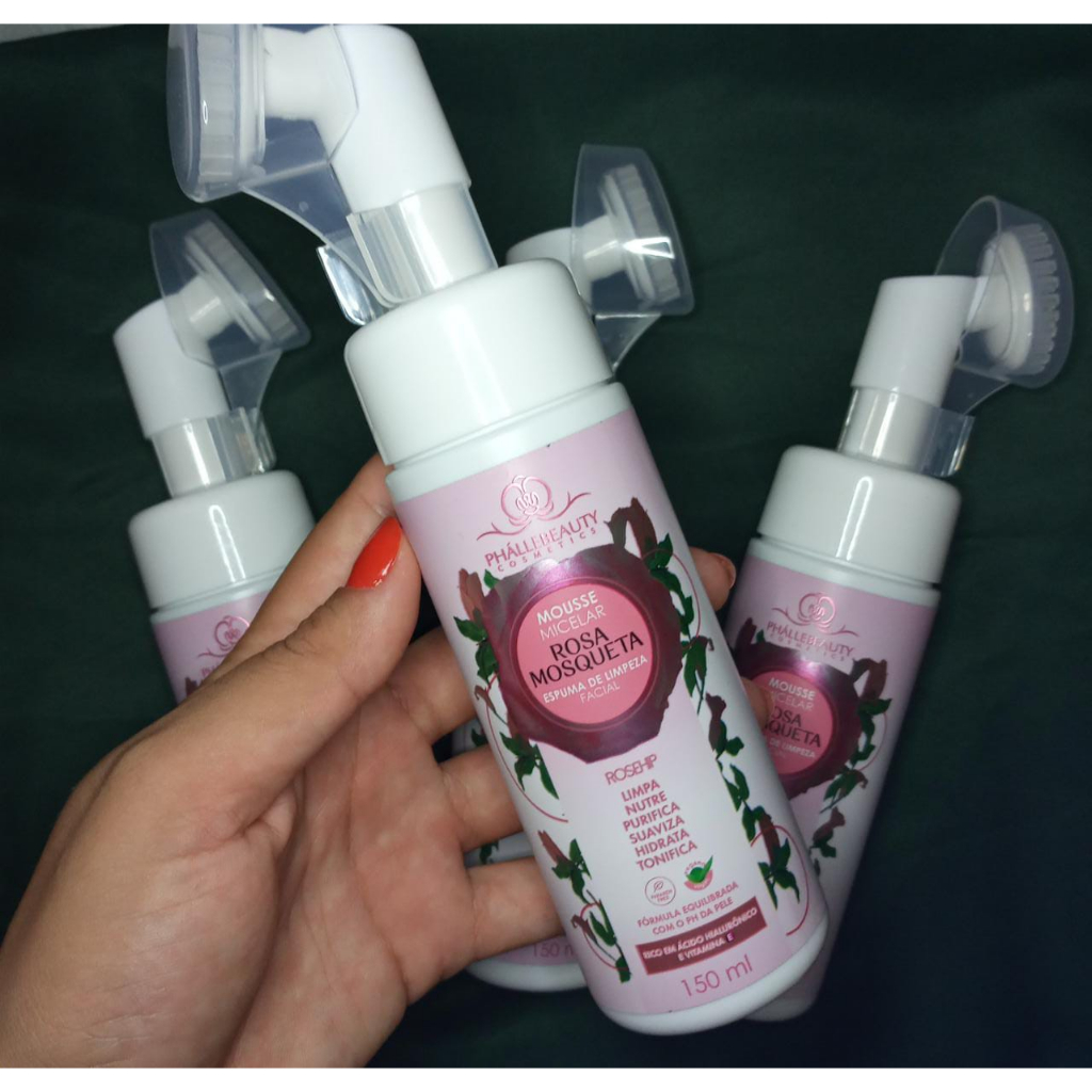 Mousse Micelar Rosa Mosqueta Phallebeauty | Shopee Brasil
