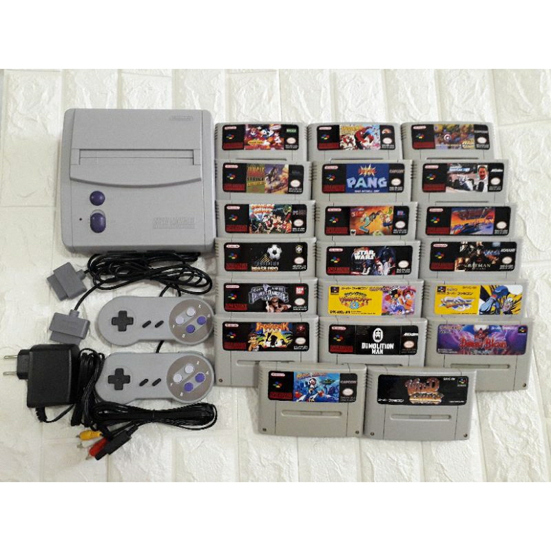 Super Nintendo Baby Completo com 20 Cartuchos Aproveite!!! | Shopee Brasil