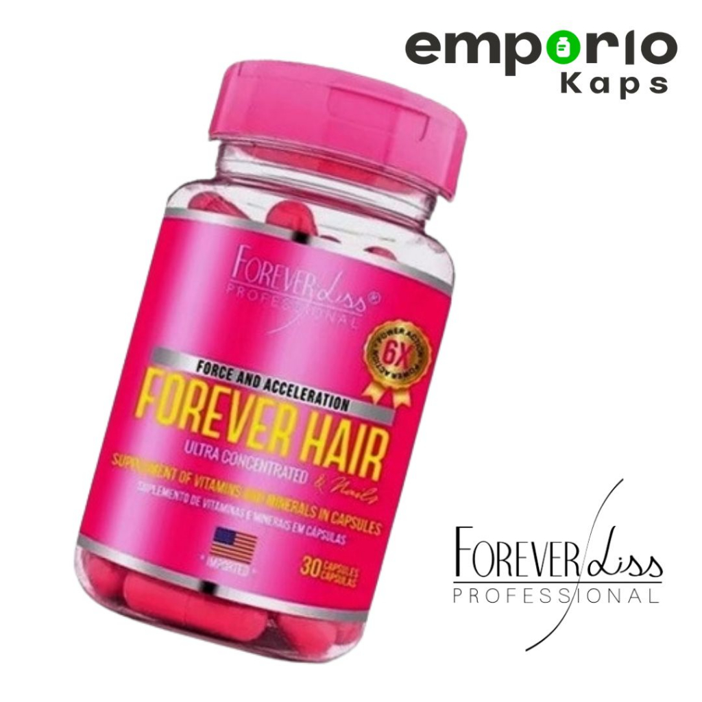 Suplemento Capilar FOREVER HAIR c/30 cápsulas Ultra Concentrado ...