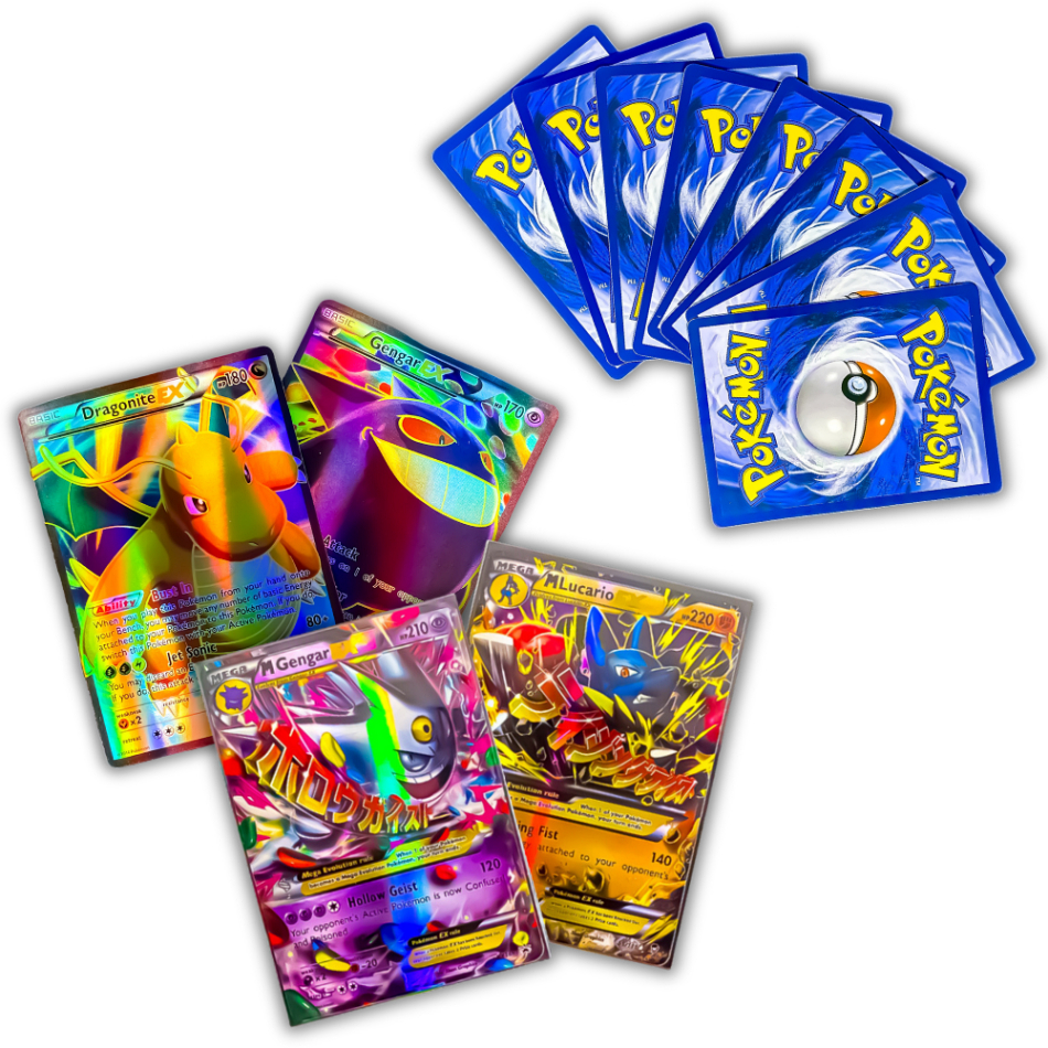 Kit de 100 - 140 Cartas Pokémon EX e MEGA - Pokémon TCG | Cartinhas ...