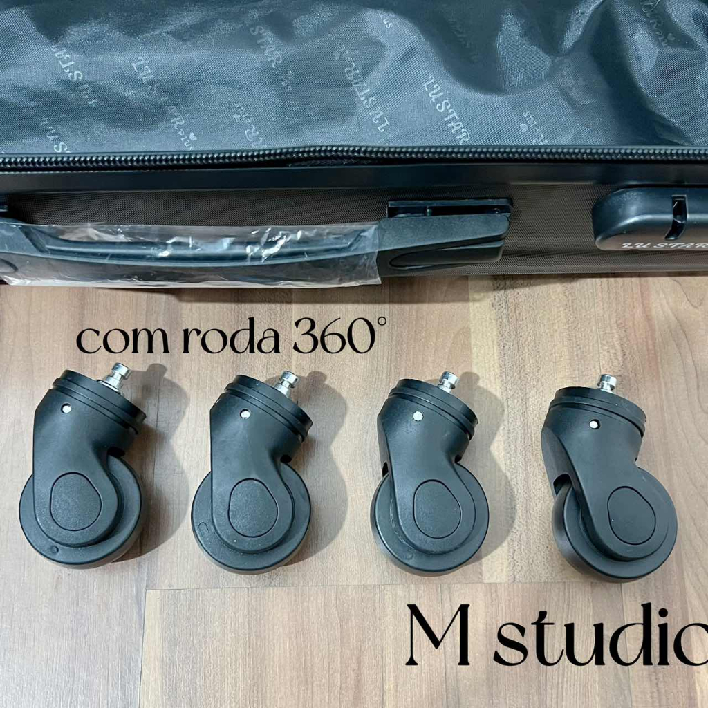Rodinha para mala de viagem, mala de bordo, rodinha 360 (Medido do pino ...