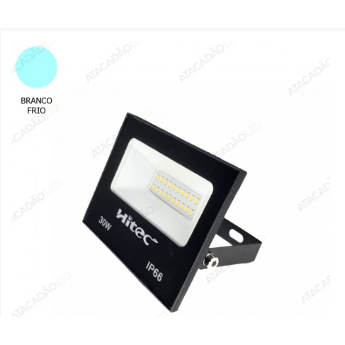 Refletor Led 30W bivolt Branco Frio 6500K IP66 Hitec | Shopee Brasil