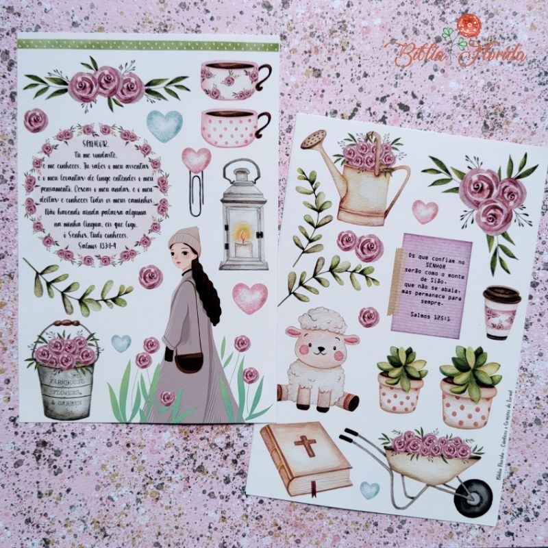Adesivos transparentes SALMOS com Devocional para Bible Journaling ...