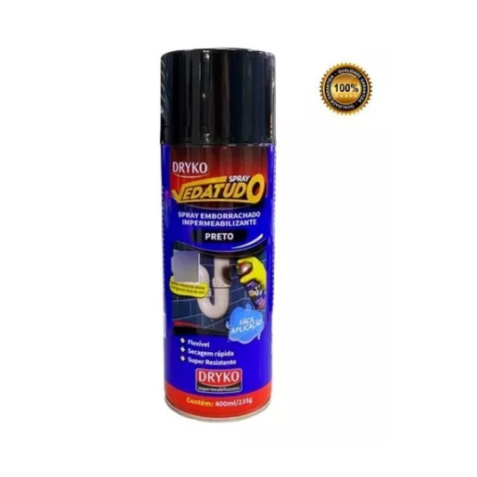 Spray Veda Tudo borracha líquida impermeabilizante Branco Preto 400ml ...