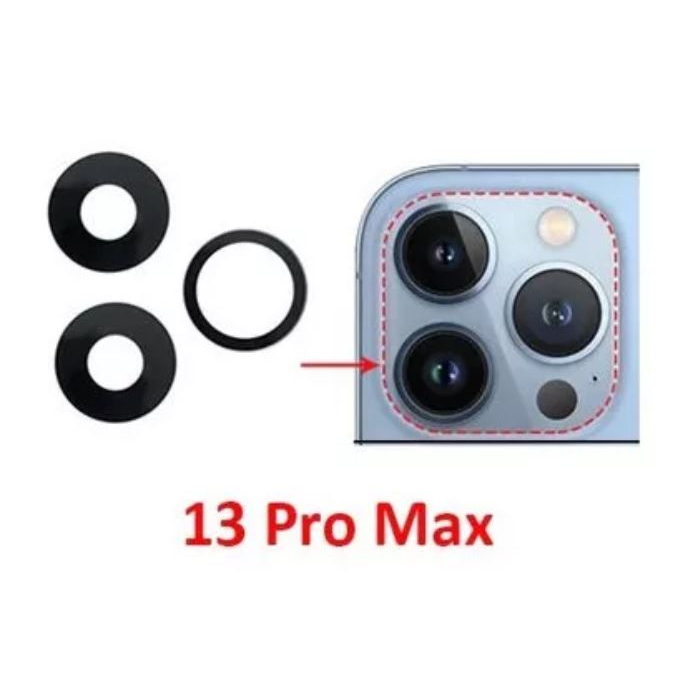 Kit 3 Lentes de Vidro da Câmera Traseira Compativel com iPh 13 Pro Max ...