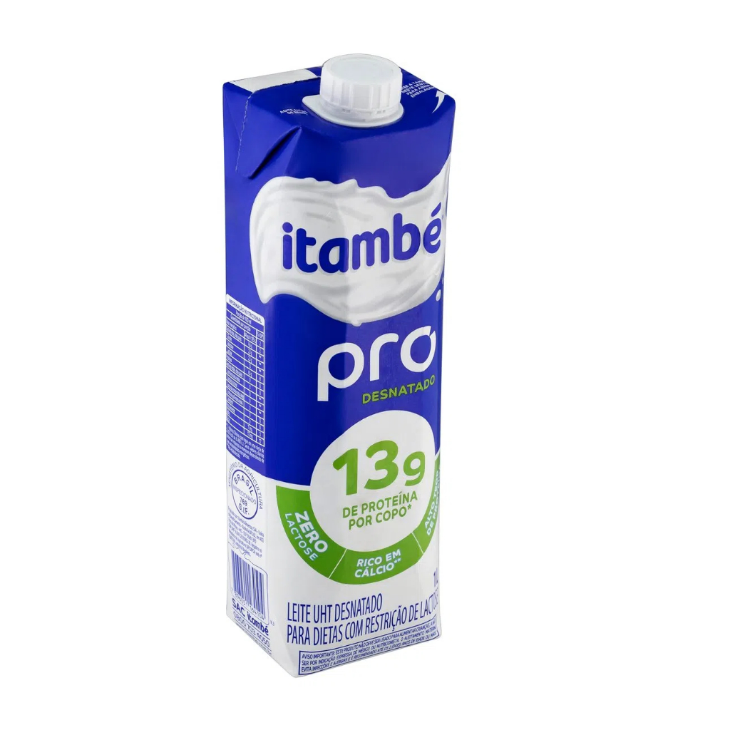 Leite Itambé 13g Proteína Zero Lactose Desnatado 1 Litro | Shopee Brasil