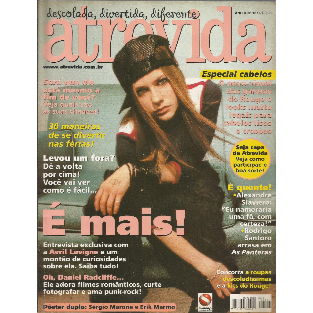 Revista Atrevida Avril Lavigne | Shopee Brasil
