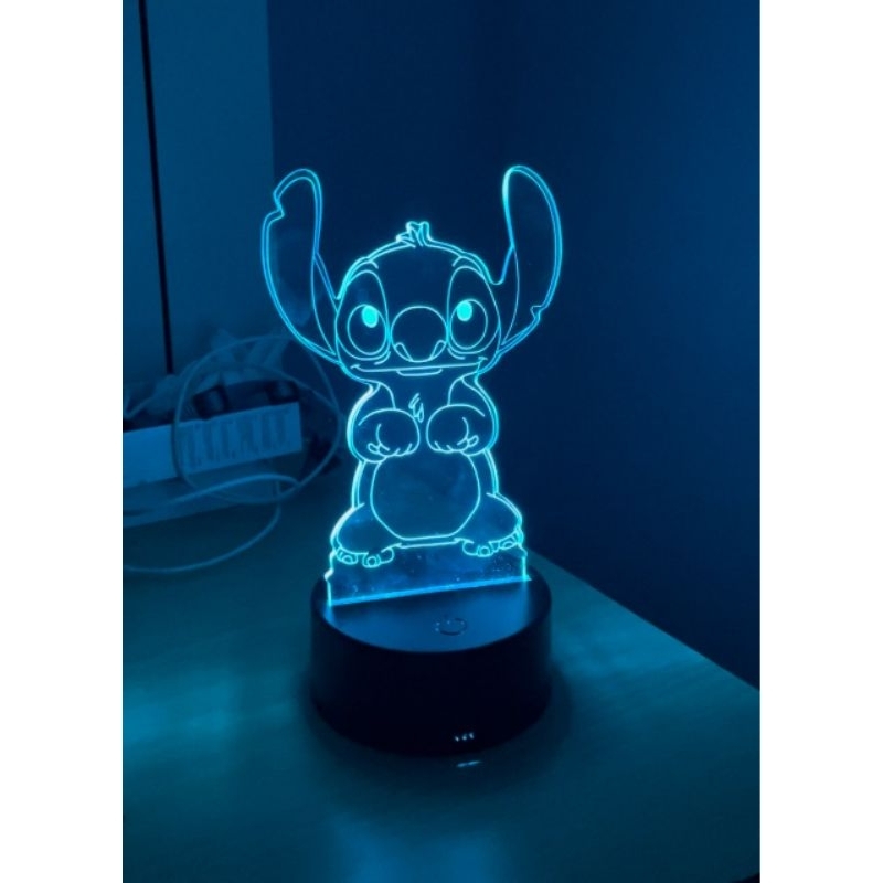Luminaria led 3d Stitch led 7 cores | Shopee Brasil