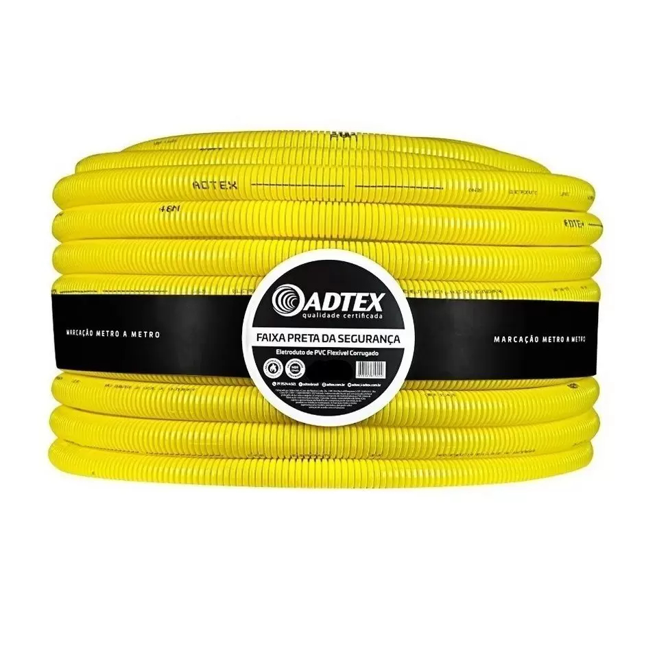 Conduite Eletroduto Corrugado Adtex 32mm 25m Amarelo | Shopee Brasil