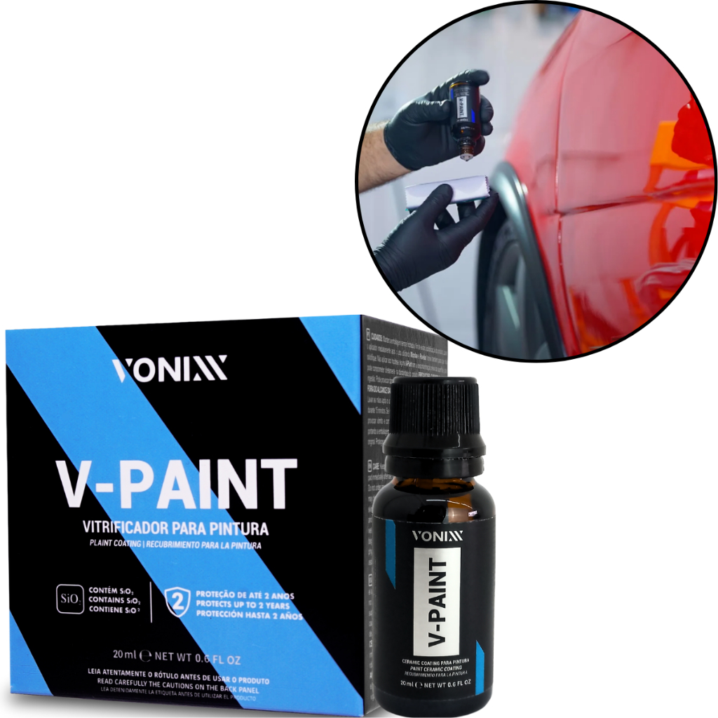 Vitrificador V-Paint Para Pintura Automotiva Vonixx 20ml - Escorrega o ...