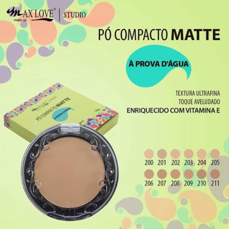 Pó compacto matte - Max Love | Shopee Brasil