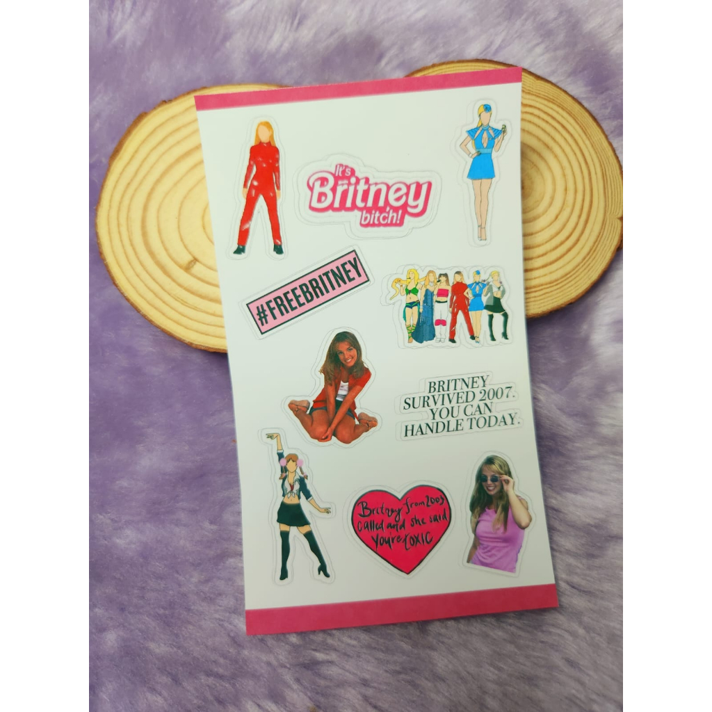 Cartela de Stickers Adesivos Britney Spears | Shopee Brasil