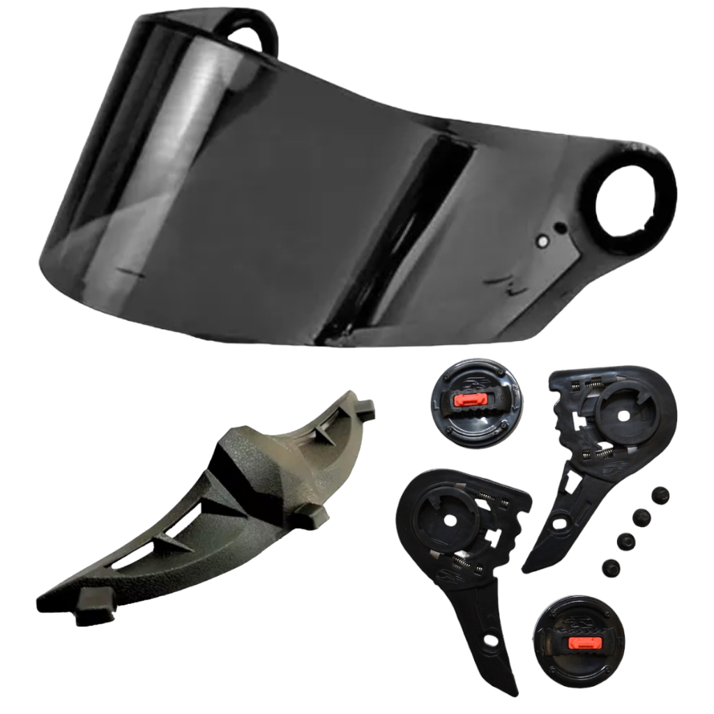 Viseira Capacete Ls2 Ff358 Ff396 Cristal Com Kit Reparo Mais Narigueira ...