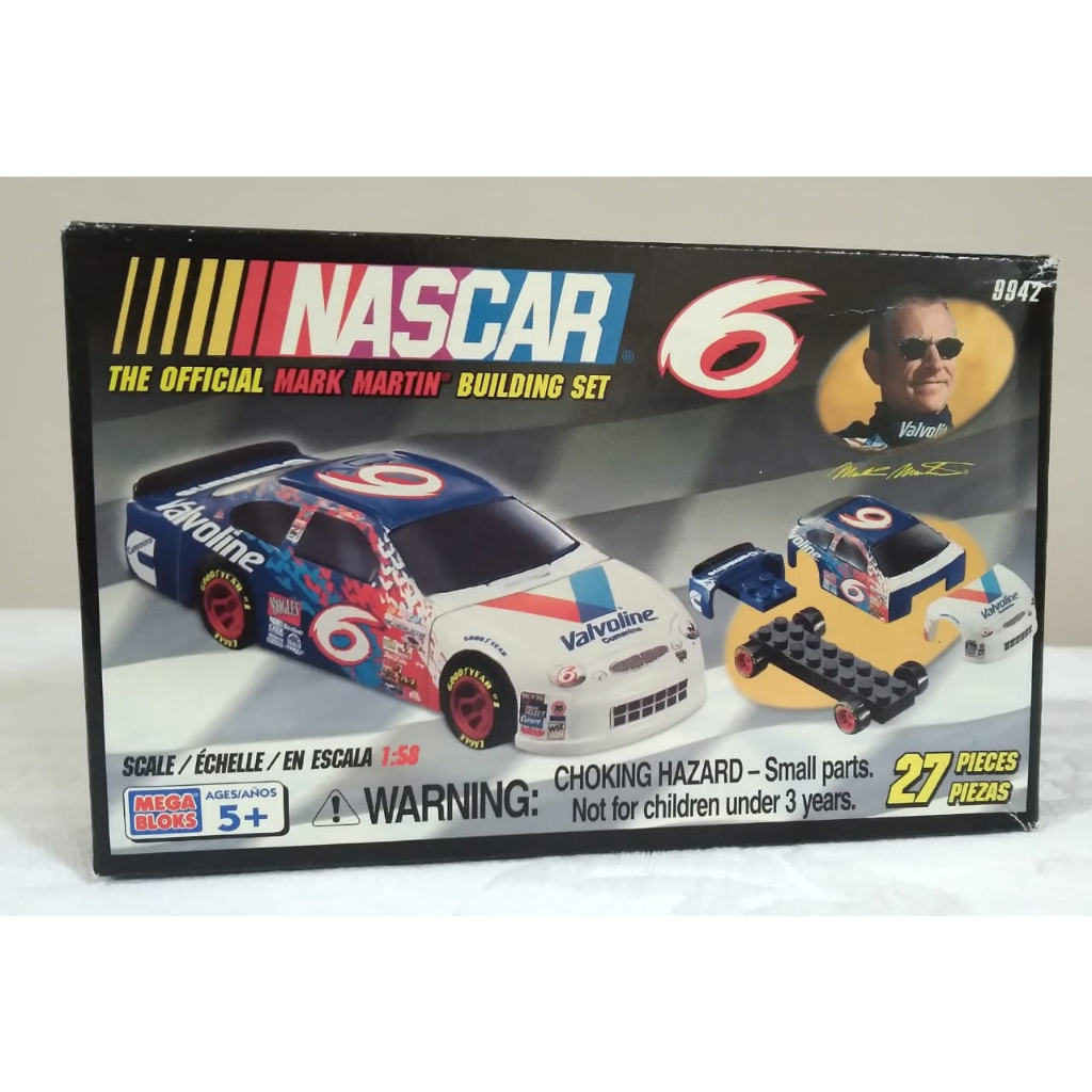 Miniatura Car & Garage - Mega Blocks - Nascar - Mark Martin | Shopee Brasil