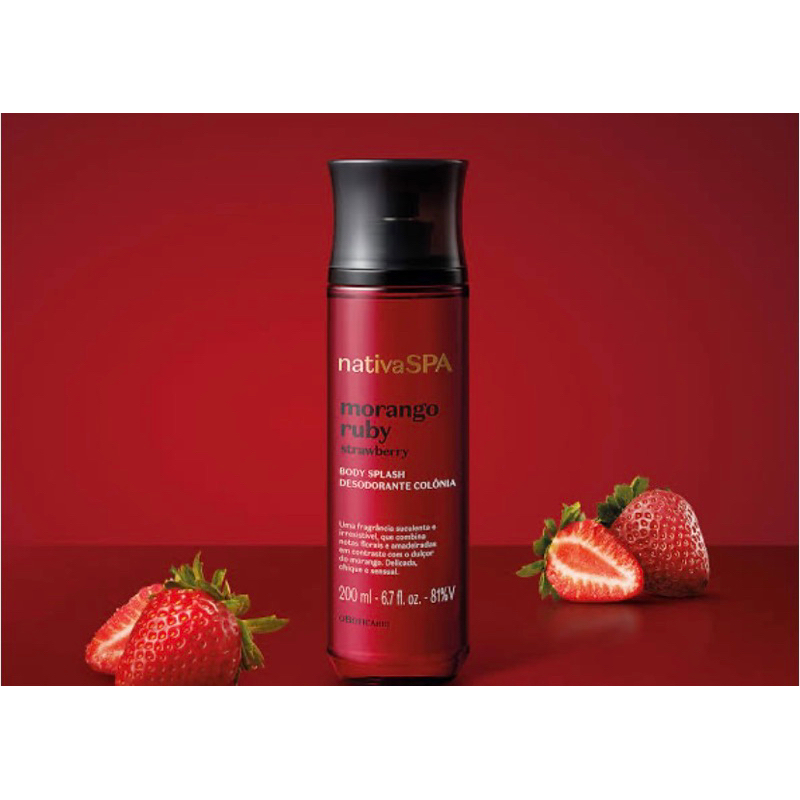 Body Splash Morango Ruby - OBoticário, Nativa Spa. | Shopee Brasil