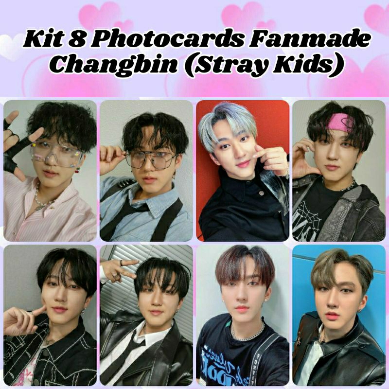 Kit 8 Photocards Changbin Stray Kids - Fanmade | Shopee Brasil