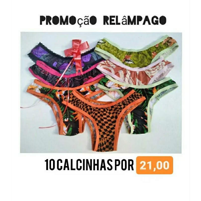 kit 8 calcinhas por 19,00calcinha adulto/ calcinha de malha / calcinha ...